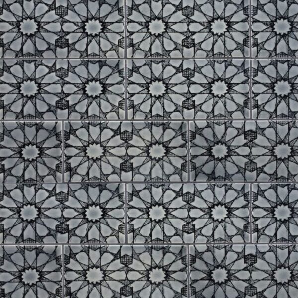 Scraffito Pattern Relief - Monochrome | 5x10 in. Ceramic Field Tile ...