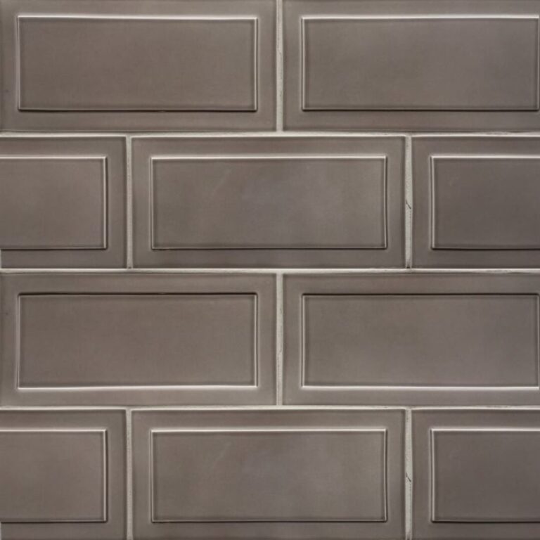 Scraffito Pattern Relief - Monochrome | 5x10 in. Ceramic Field Tile ...