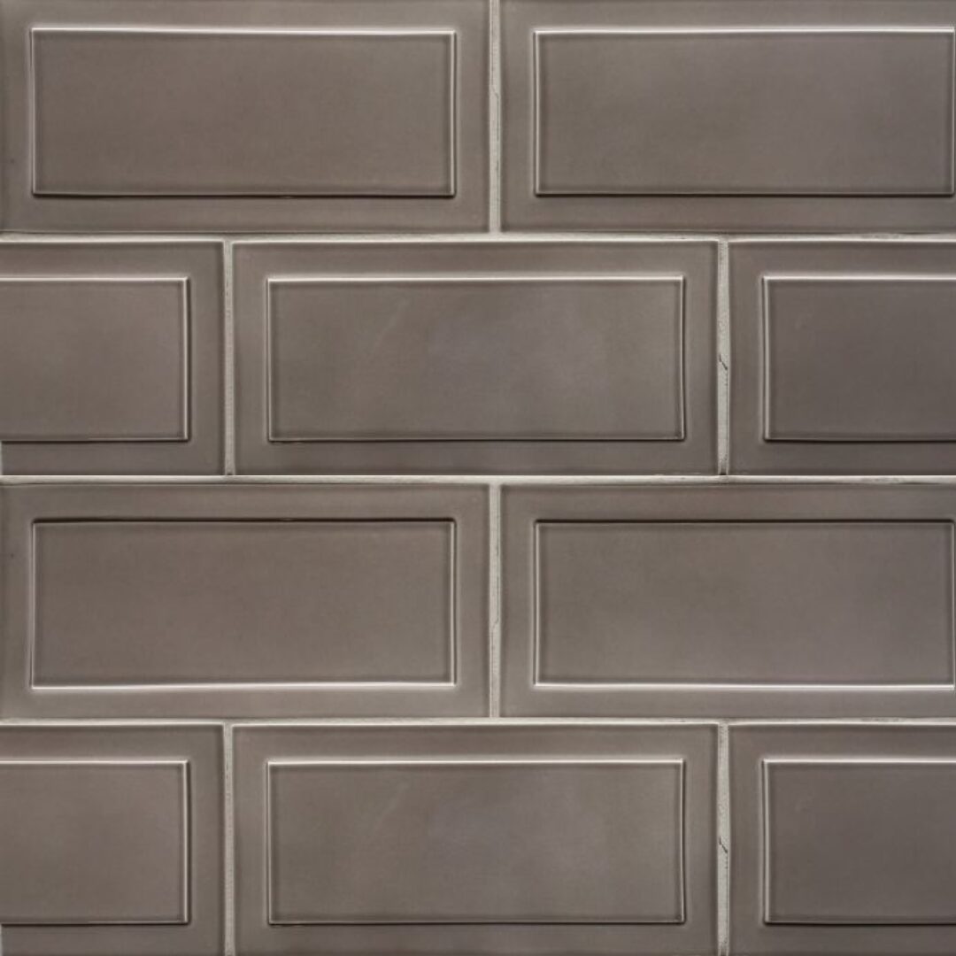 Scraffito Pattern Relief - Monochrome | 5x10 in. Ceramic Field Tile ...