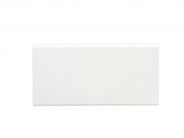 Savoy - Gloss White | Ceramic - 4x8 in. Bullnose Tile (8" Side ...