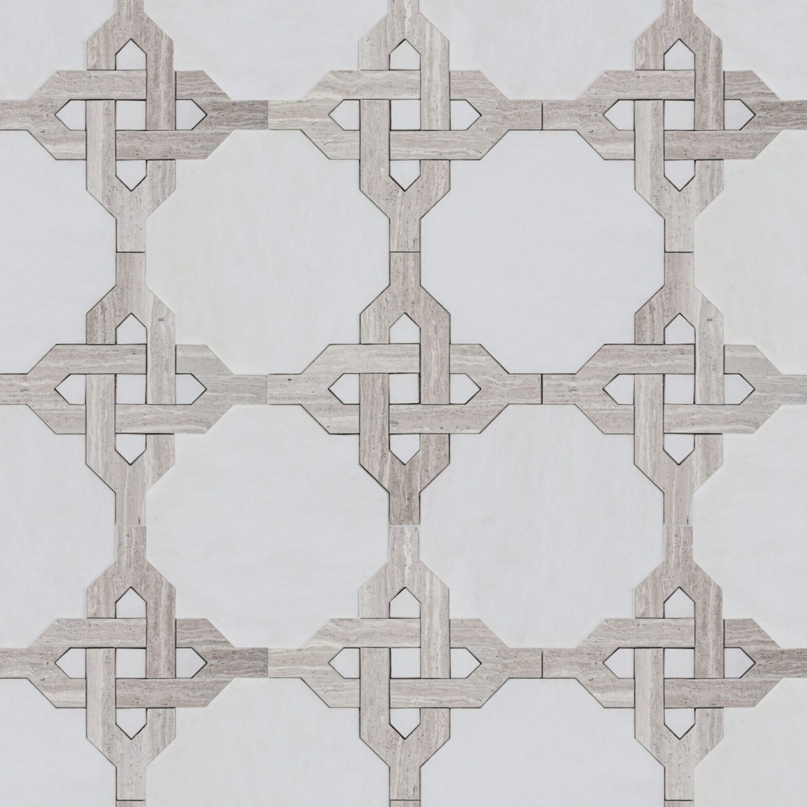 Celtic Knot - Waterjet | Carlyle White & Dove | Stone Mosaic Tile ...