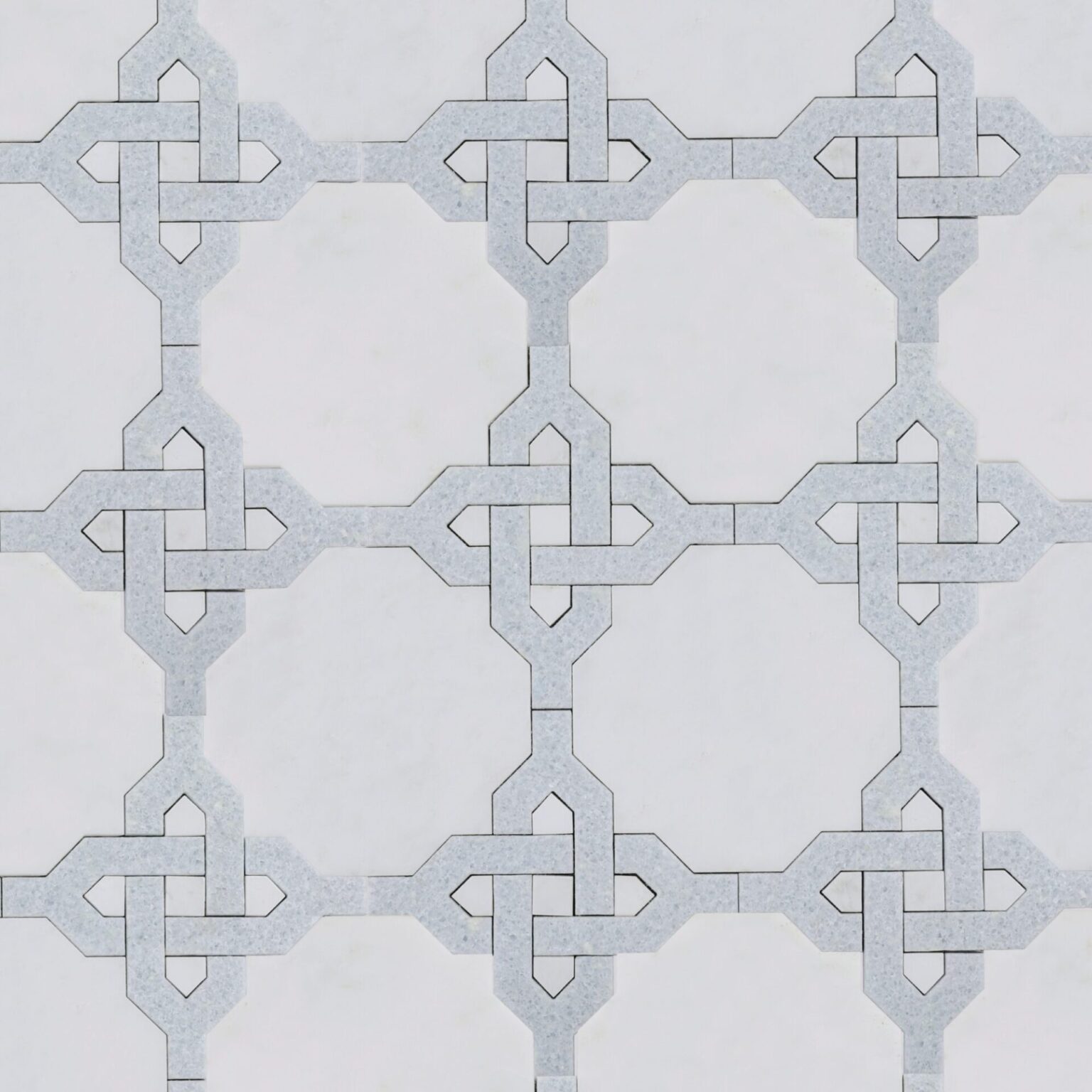 Celtic Knot – Waterjet | Hudson White & Cambridge Blue | Stone Mosaic ...