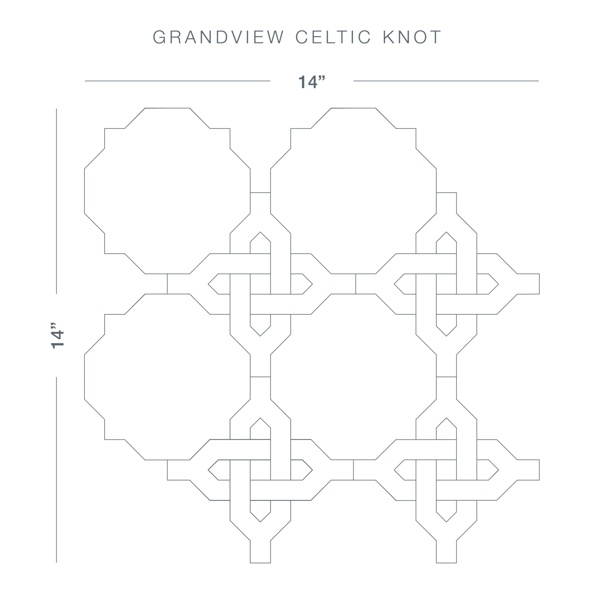 Celtic Knot – Waterjet | Hudson White & Cambridge Blue | Stone Mosaic ...