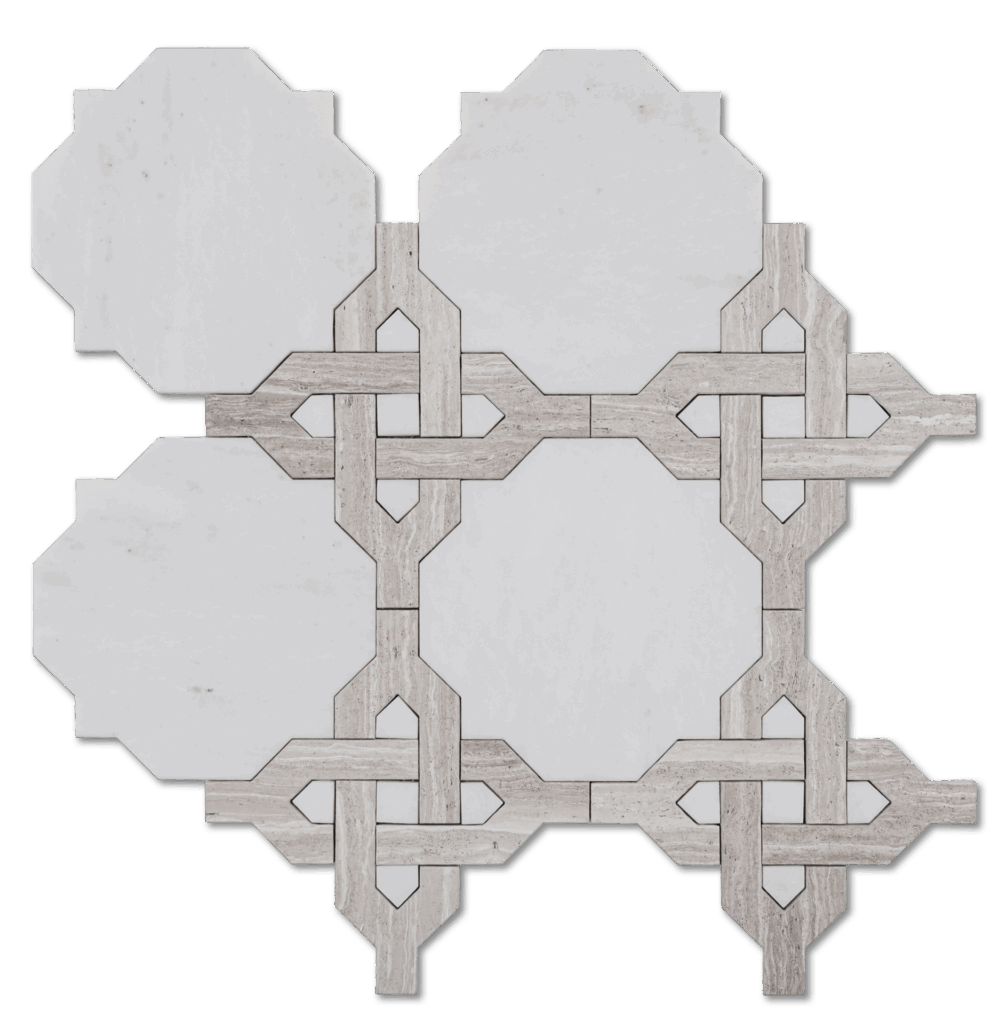 Celtic Knot - Waterjet | Carlyle White & Dove | Stone Mosaic Tile ...