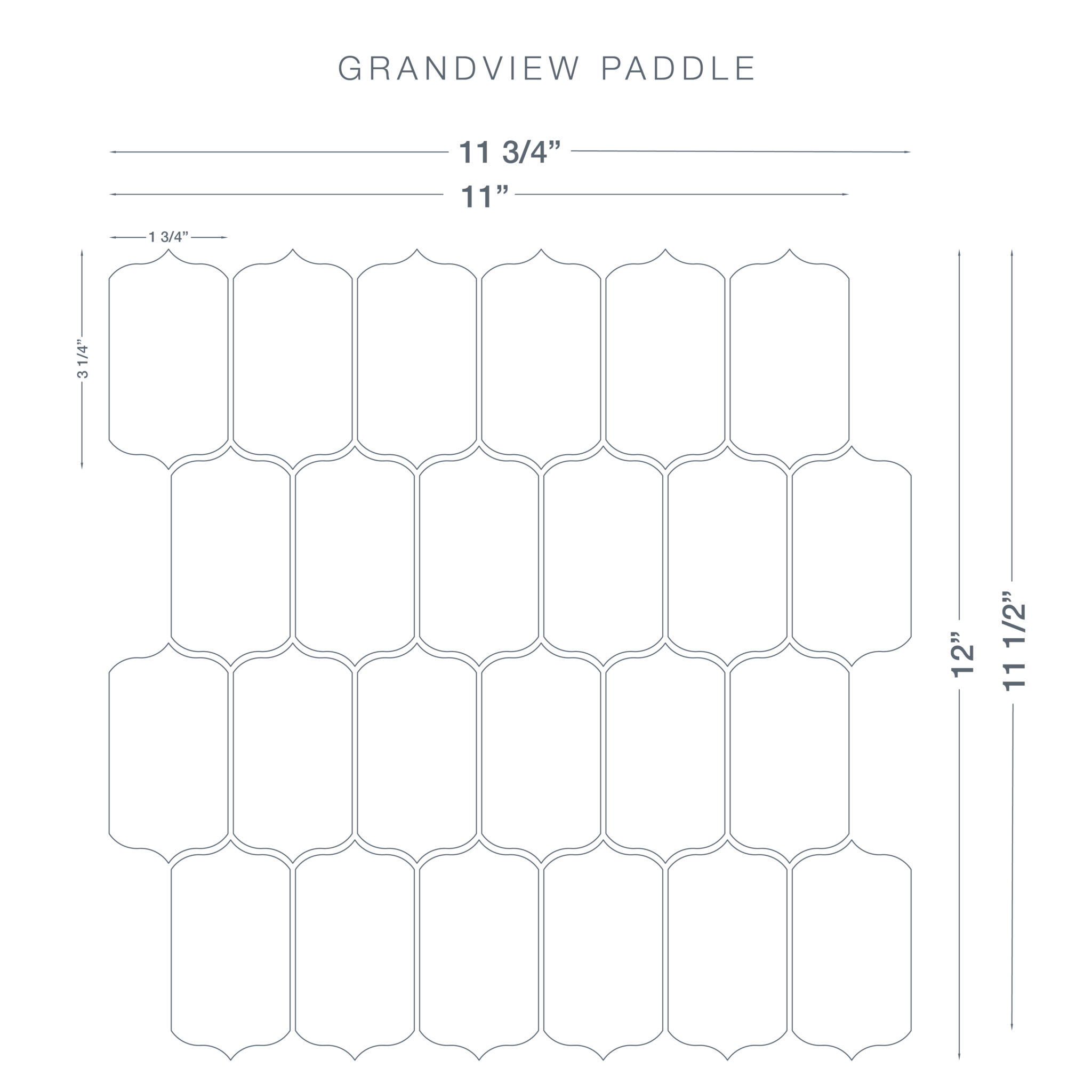 Grandview - Hudson White | Marble - Paddle Mosaic | Honed | Renaissance ...