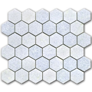 Blue Celeste | Marble - 2 in. Hexagon Mosaic | Polished (3/8" Thick ...