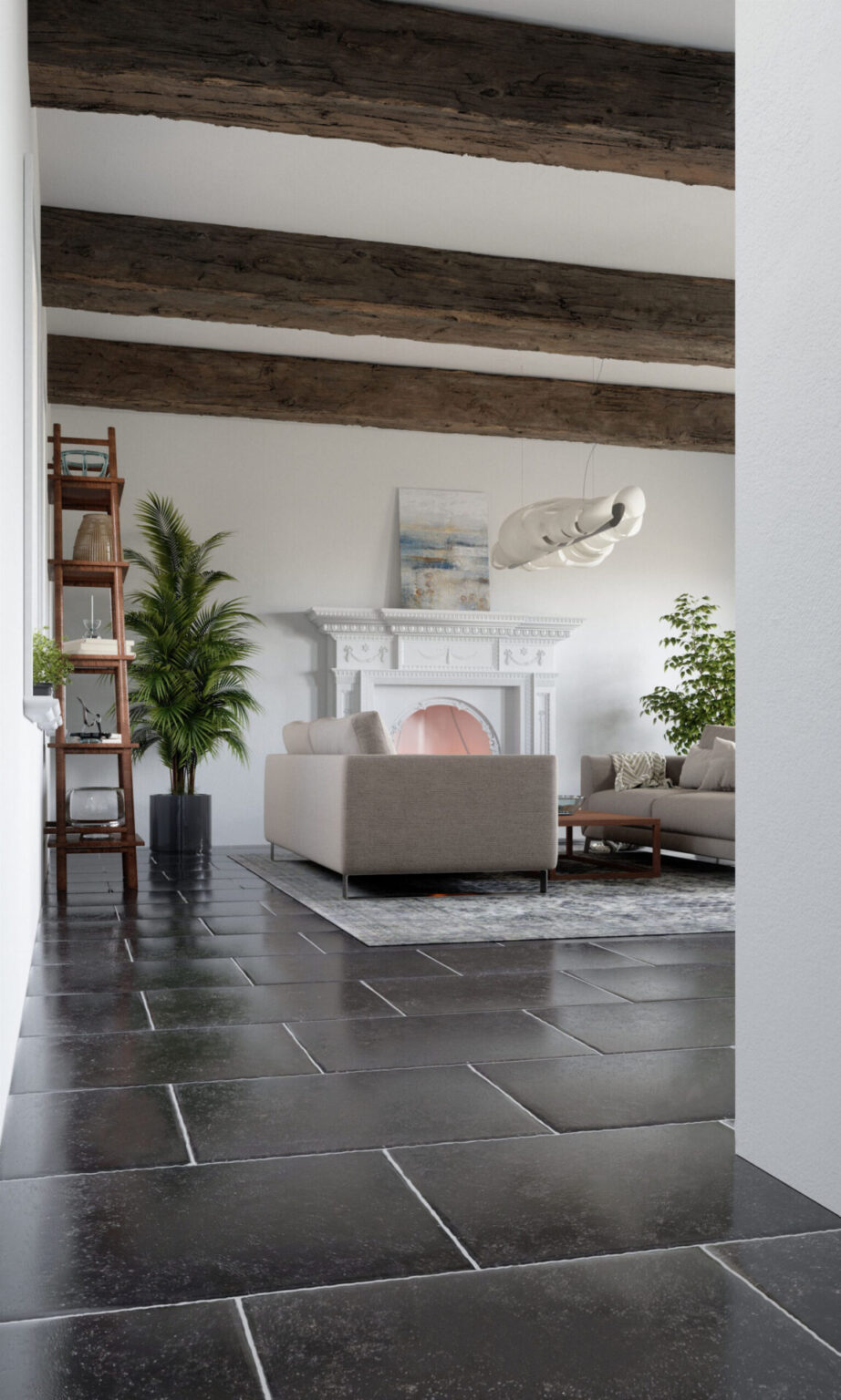 Belgian Bluestone | Limestone - 16x16 in. Field Tile | Cathedral (3/8 ...
