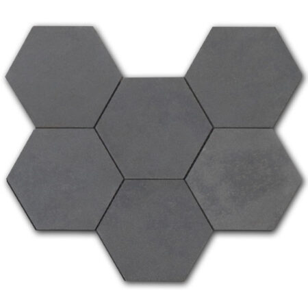 Basalt | 6 in. Hexagon Mosaic | Honed (3/8" Thick) | Renaissance Tile ...