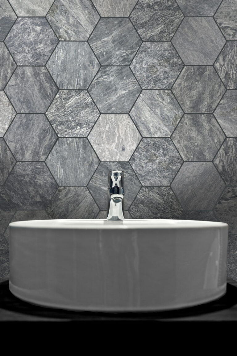 Triton Grey | Limestone - 6 in. Hexagon Mosaic | Honed (3/8" Thick ...