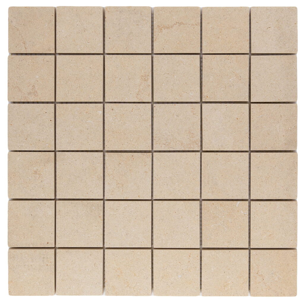 Antique Dore (Halila) | Limestone - 2x2 in. Straight Joint Mosaic ...