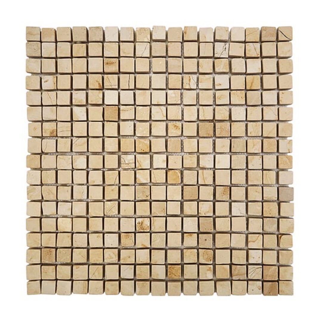 Rojo Alicante | Marble - Riverstone Mosaic w/ Renaissance Bronze ...