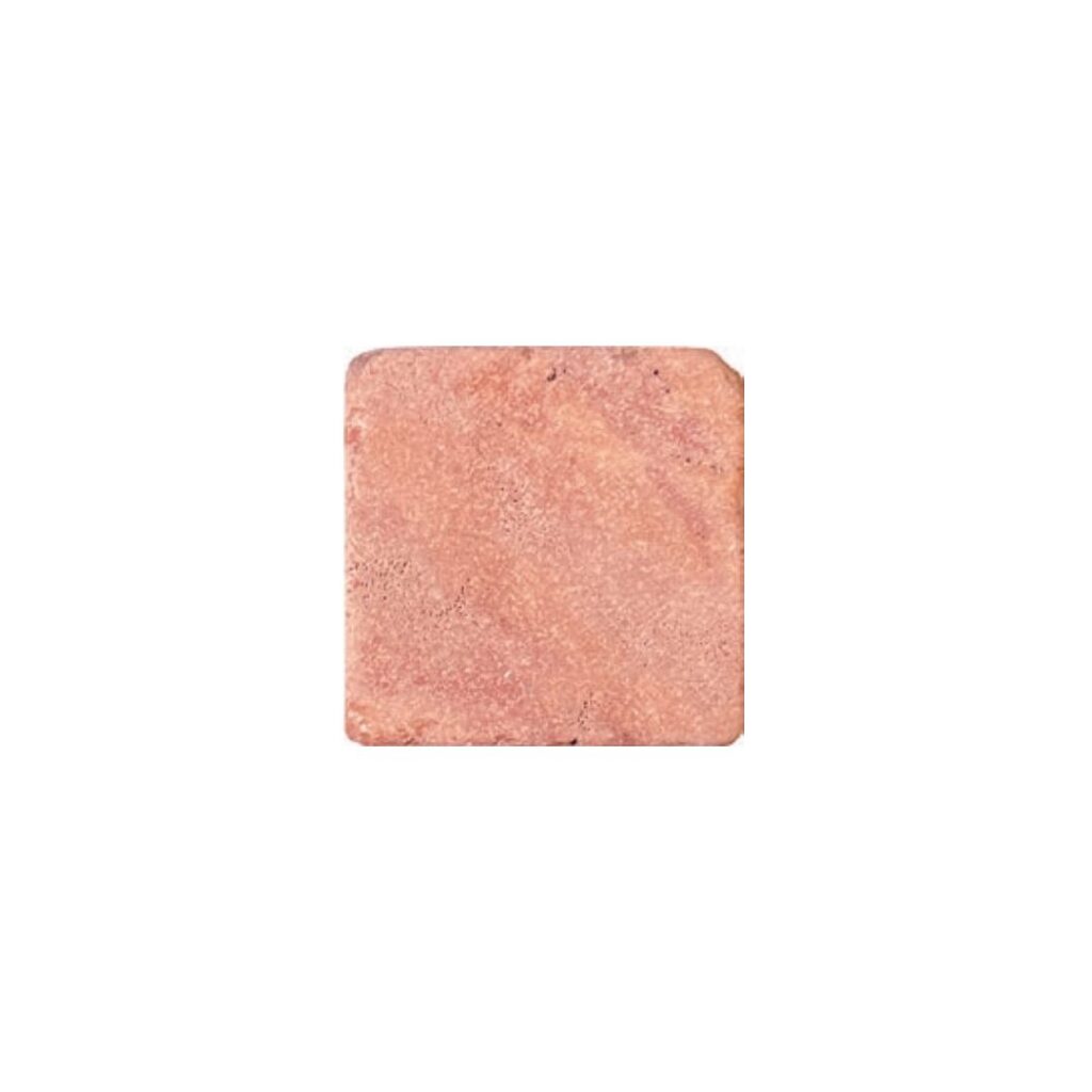 Persian Red | Travertine - 4x4 in. Field Tile | (Vein-cut) Tumbled ...