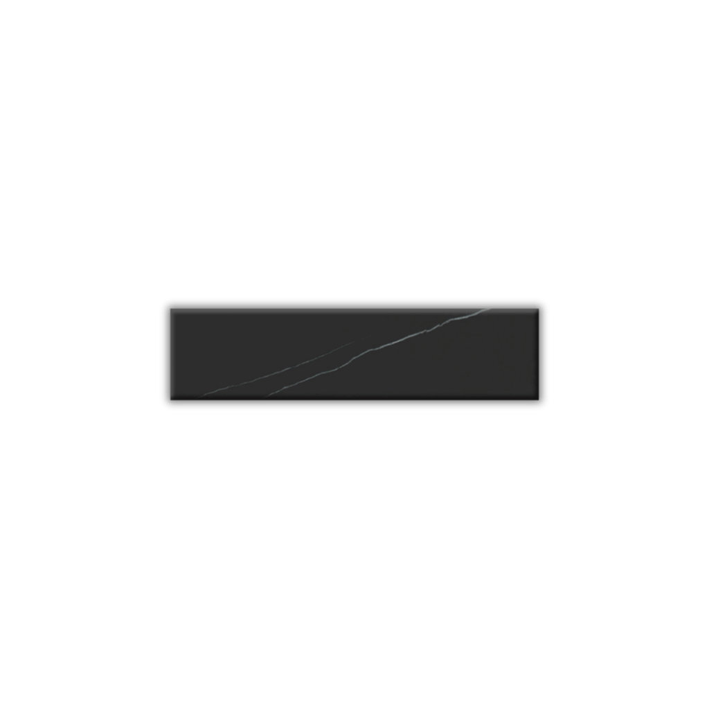 Nero Marquina | Marble - 2x8 in. Field Tile - Soft Pillowed Edge (3/8 ...