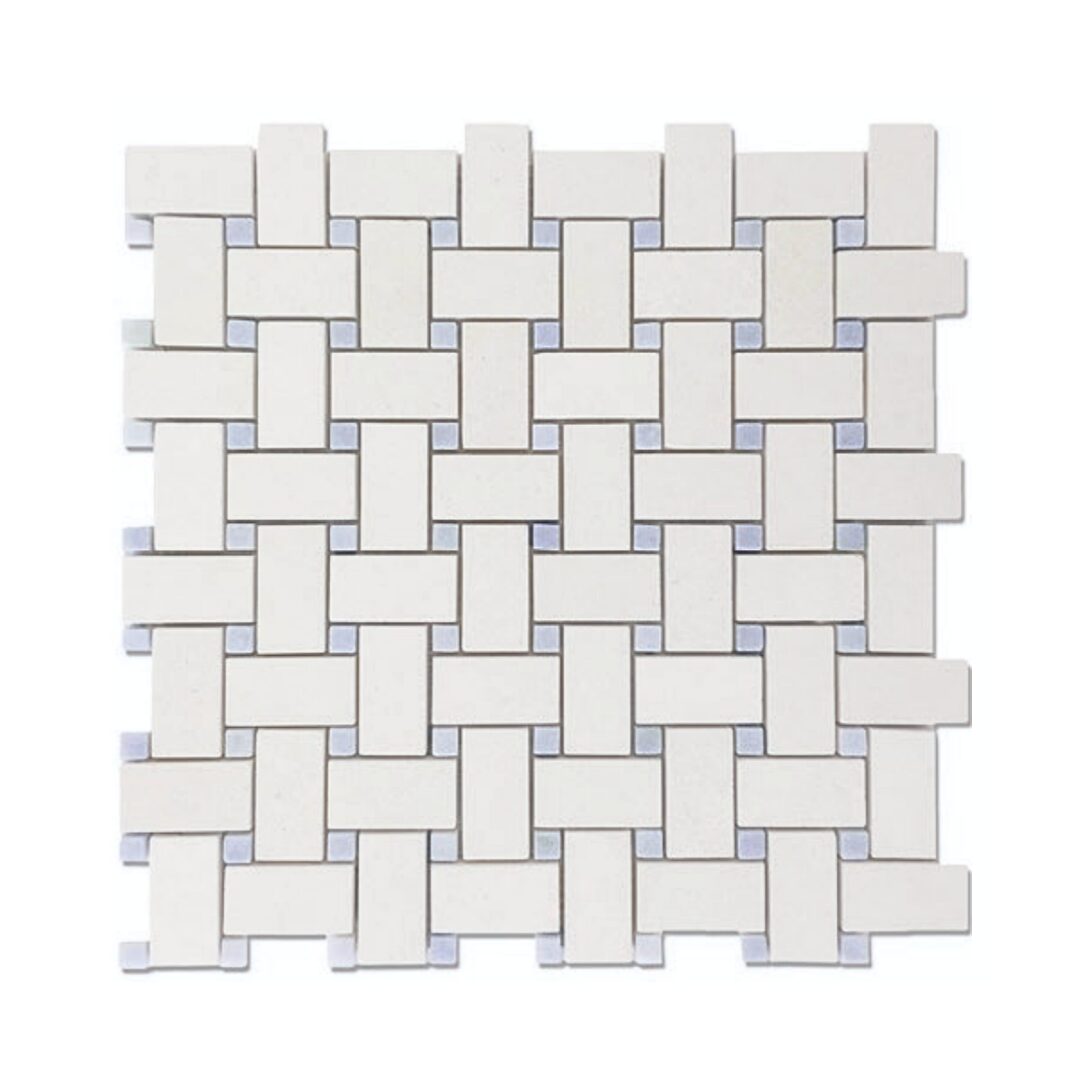 Blue Celeste | Marble - 3/4x3/4 in. Straight Joint Mosaic | Polished (3 ...
