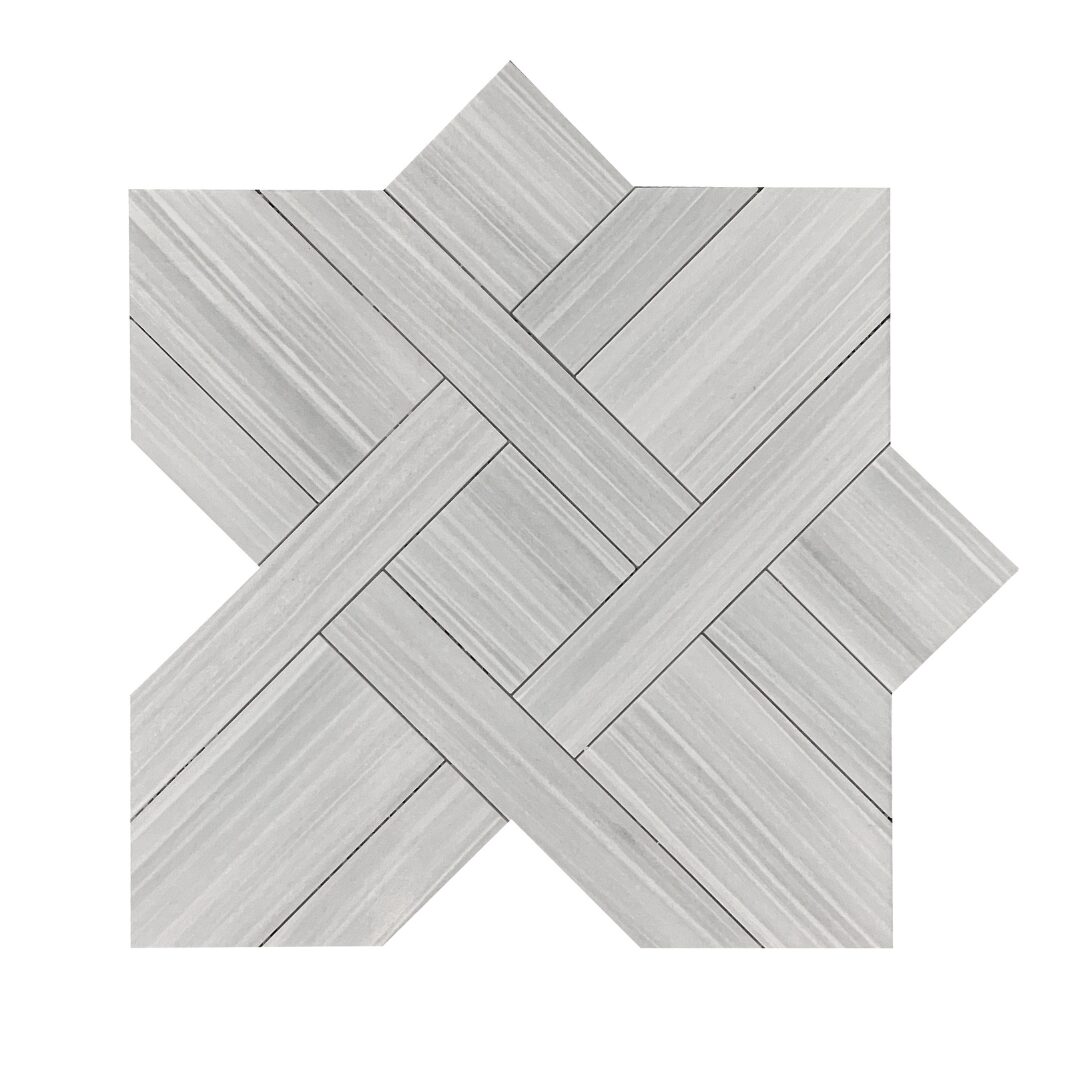 Greige Elegant | Marble- Versailles Mosaic w/White Elegant Select ...