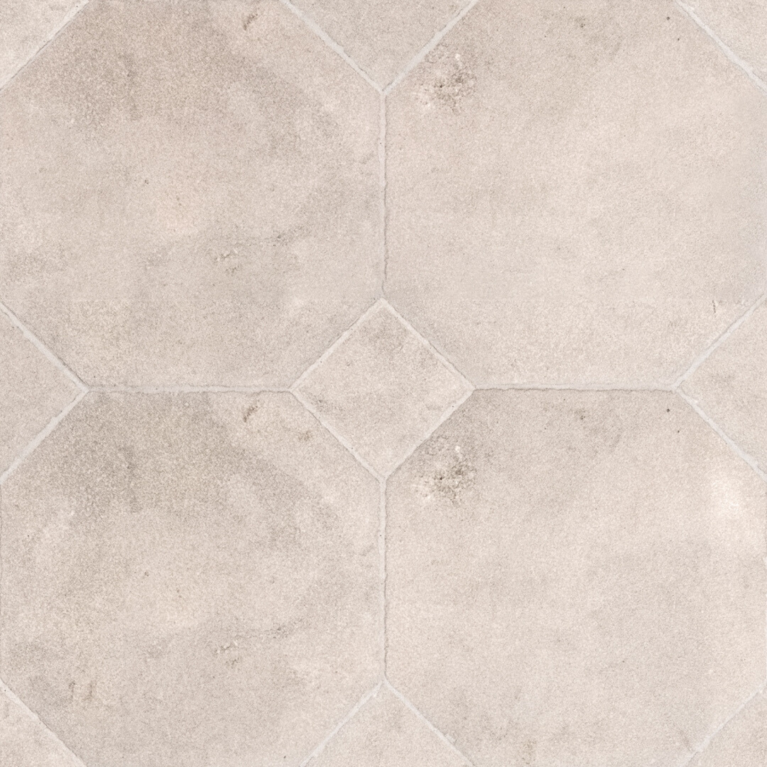 Dalle – Creme Octagon and Cabochon – Stone Tile Pattern